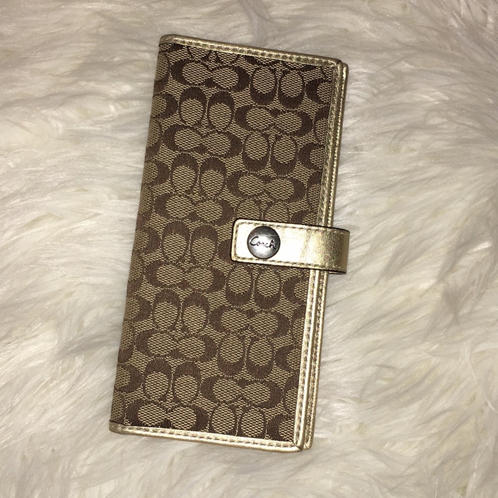 Coach Metallic Card Case/Wallet - Gem